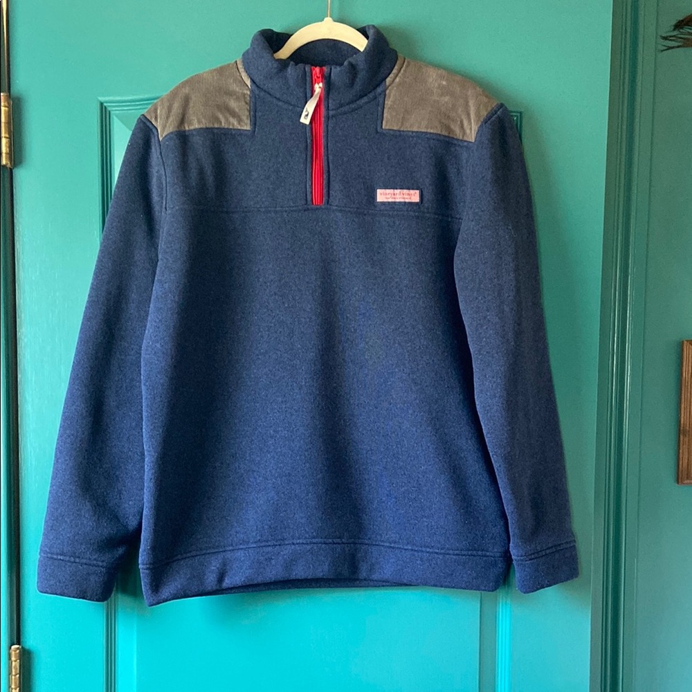 Vineyard Vines Mems Classic Shep Shirt Quarter Zip Si… - Gem